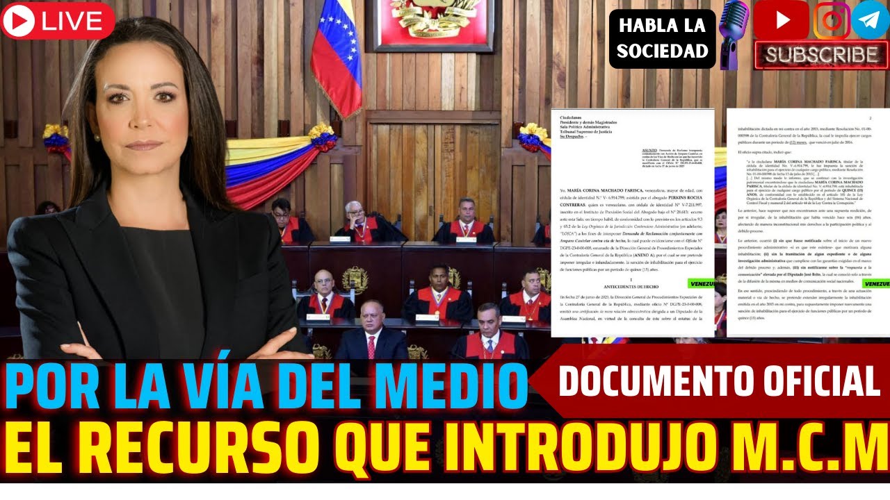 ¡POR LA VÍA DEL MEDIO! Éste es el DOCUMENTO OFICIAL que María C ...