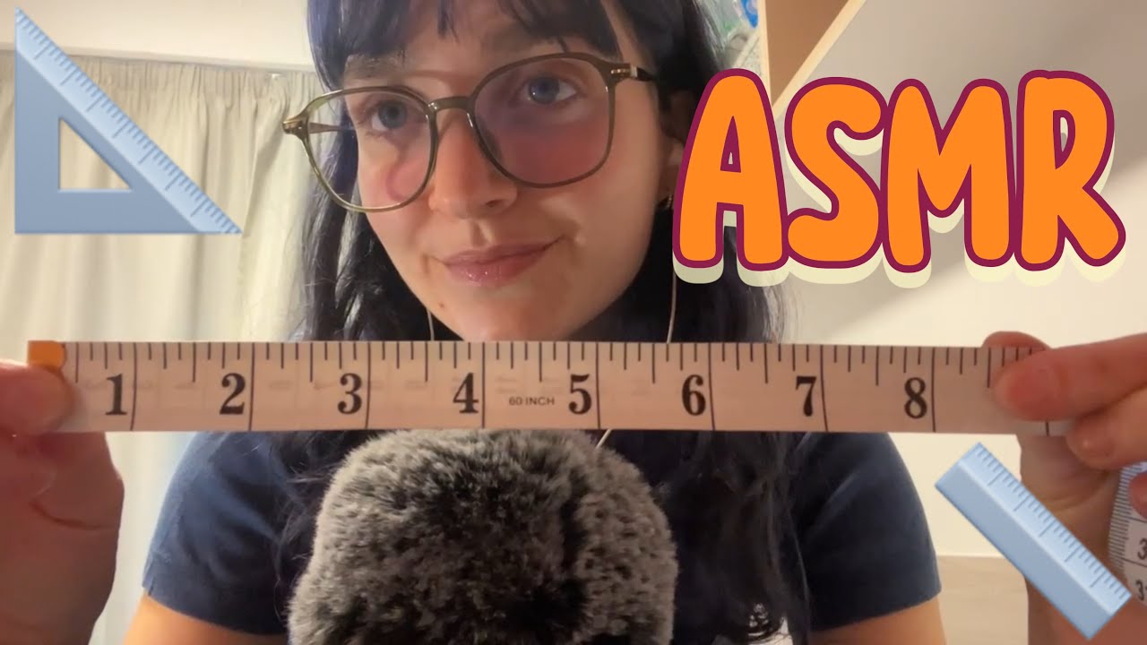 ASMR measuring you with different objects! 📐 (mumbling, whispering, tapping) - YouTube