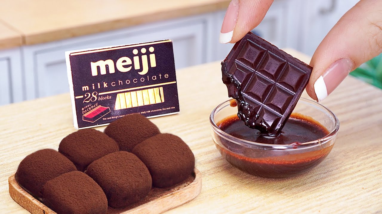 How to make Miniature Chocolate Truffle Recipe | ASMR Cooking Mini Food ...