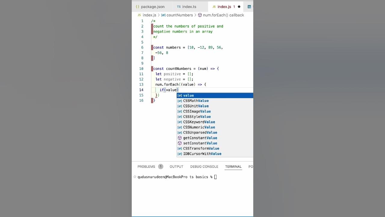 Count positive nd negative numbers in an array JavaScript solution #coding #softwaredeveloper # ...