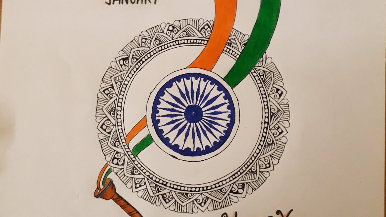 "Easy Indian flag Mandala tutorial | Simple to draw| Republic day ...