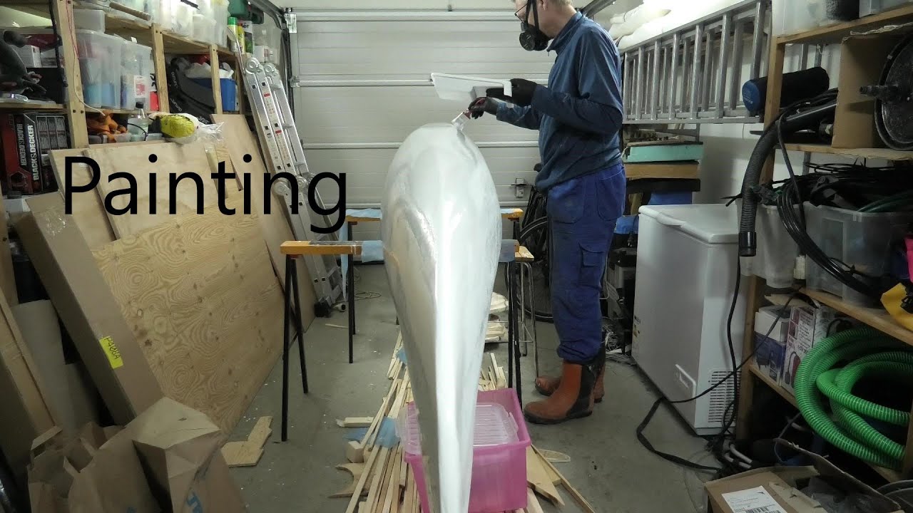 Painting the hull with a two component epoxy paint #312 - YouTube