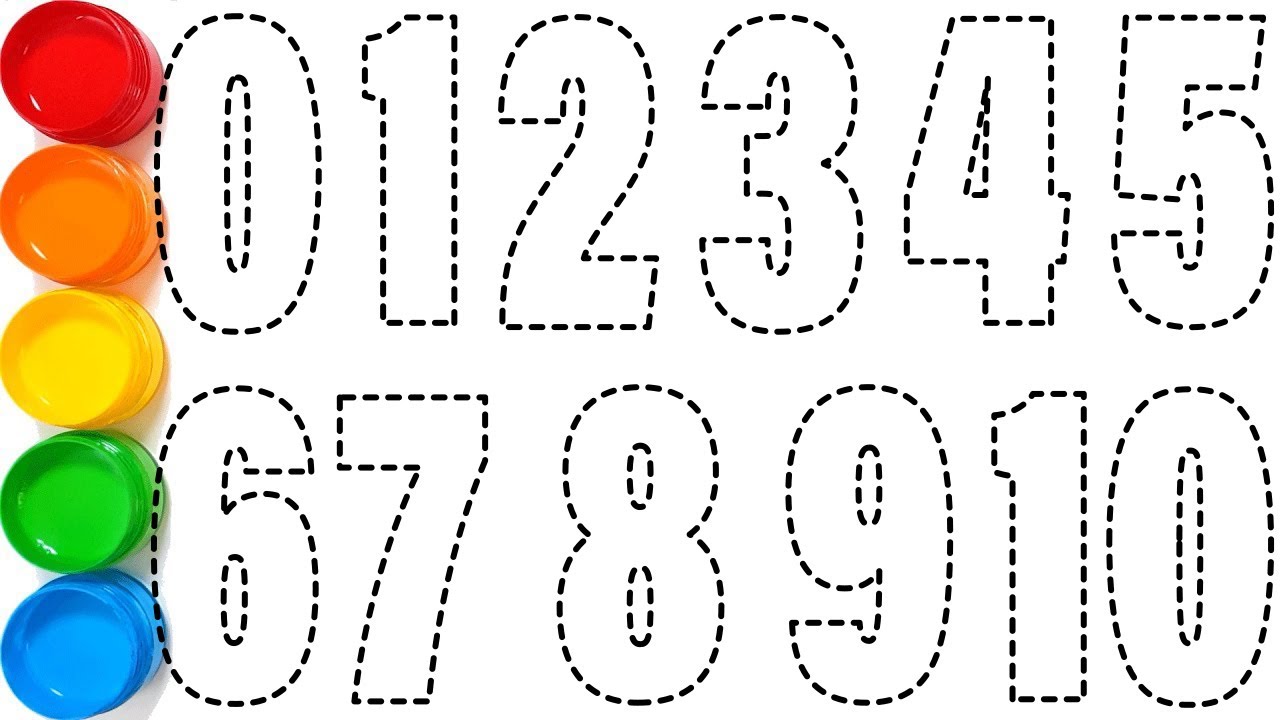 How to Draw & Paint Numbers 1-10 | Easy 1234 Drawing for Beginners ...