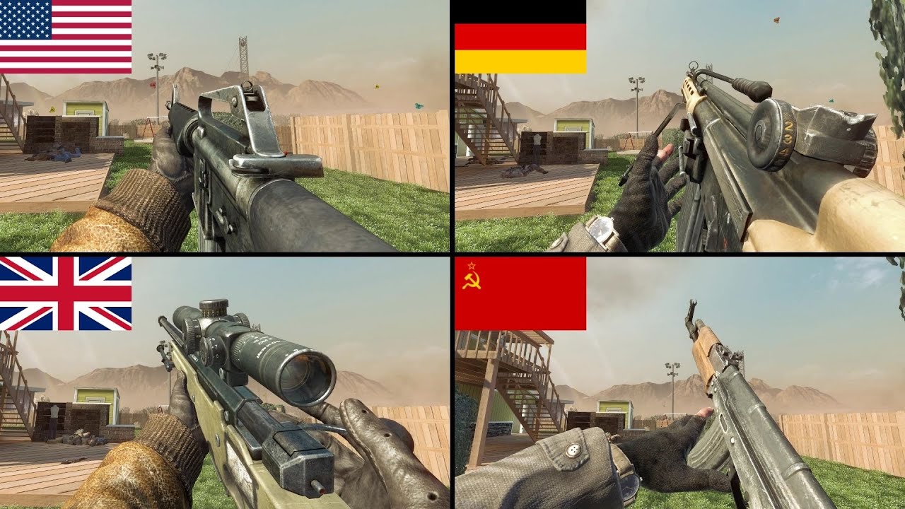 Call of Duty Black Ops - All Weapons Showcase & Reload Animations - YouTube