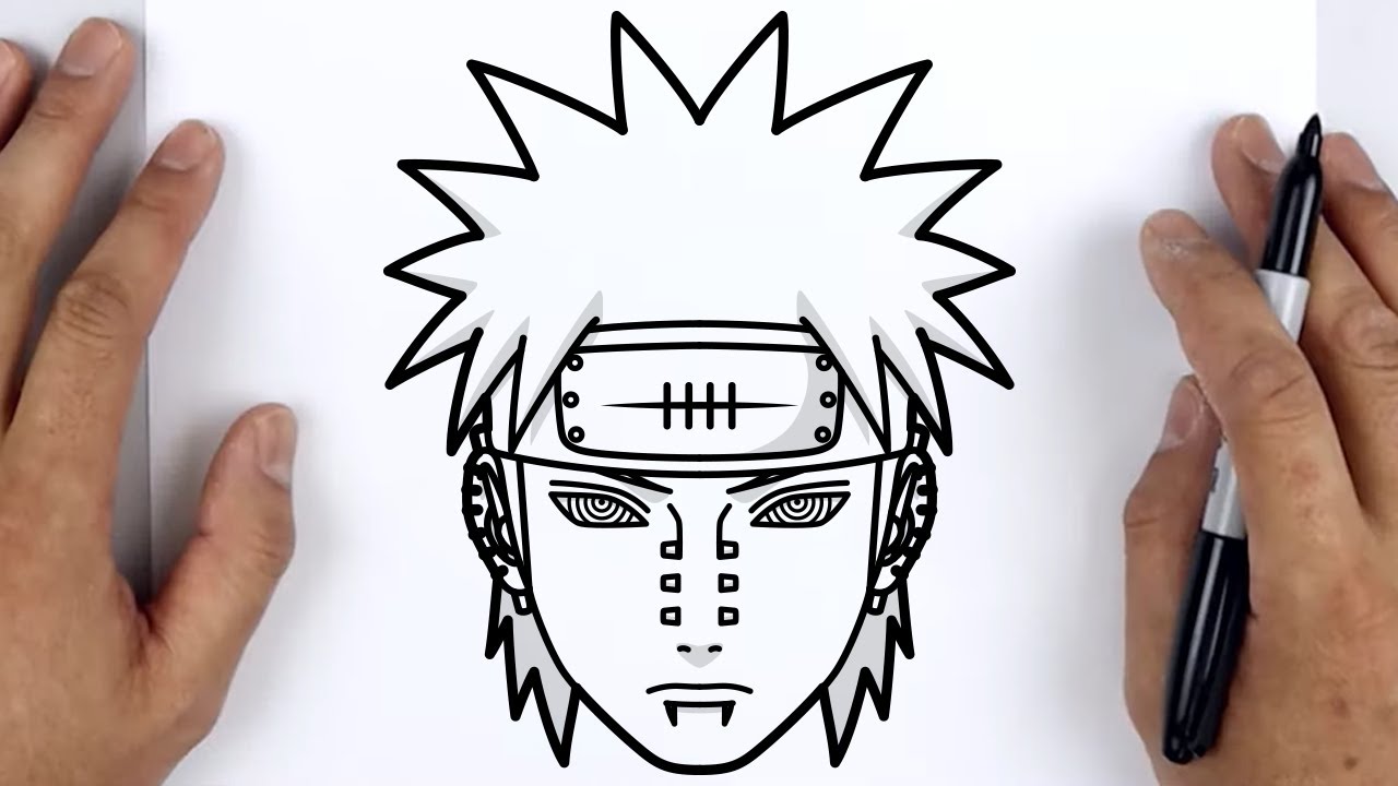 How to DRAW PAIN from Naruto Shippuden - Easy Step By Step Anime ...
