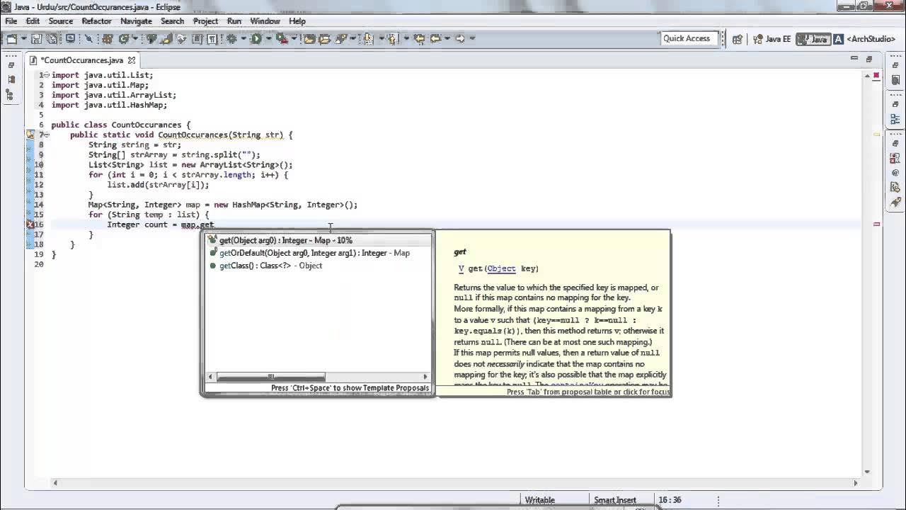Count Occurrences of Each Letter and Display Result Using Hash Maps and Itrators in Java (Urdu ...
