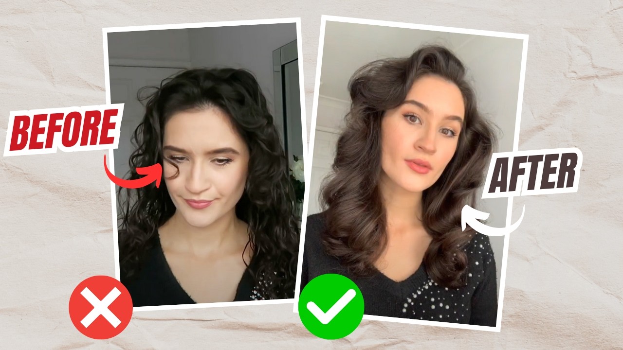 How to fake a salon blow dry at home #Hair - YouTube
