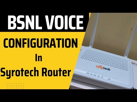 BSNL Voice Configuration l Syrotech Router pr bsnl voice configuration #technology #bsnl # ...