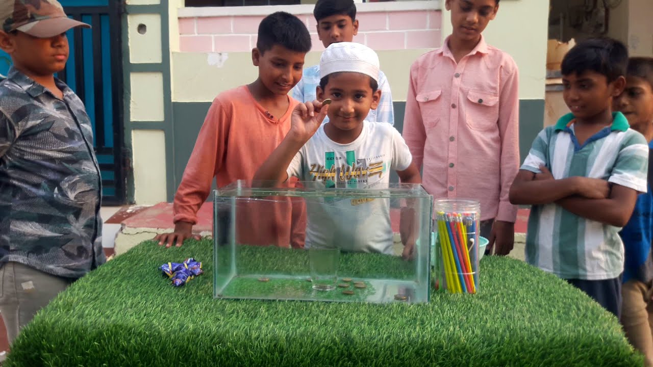 Drop the Coins into the Glass Game #GAME1 - YouTube