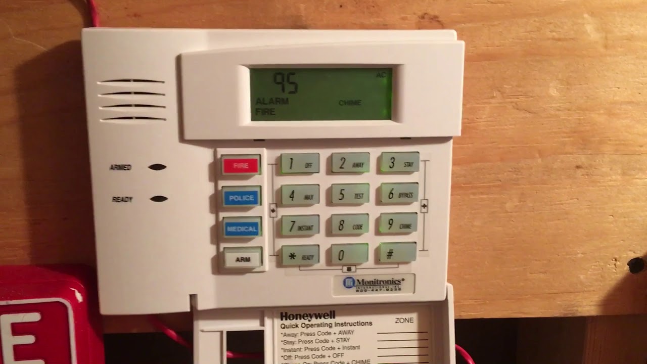 Ademco Vista 10se Panics - YouTube
