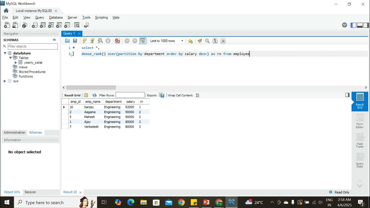 Finding Nth Highest Salary in SQL Using Window Functions - YouTube