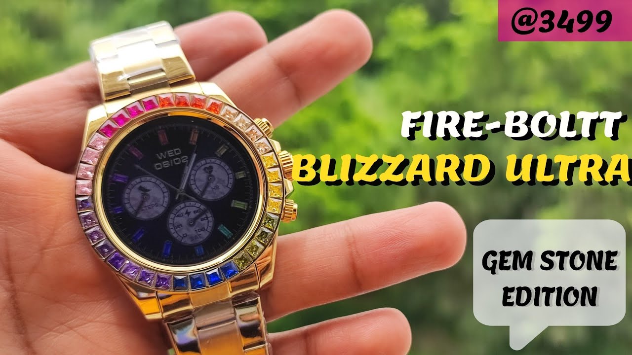 Fire-Boltt Blizzard Ultra 😍 1.28'' Premium Luxury Smartwatch with Jewel ...