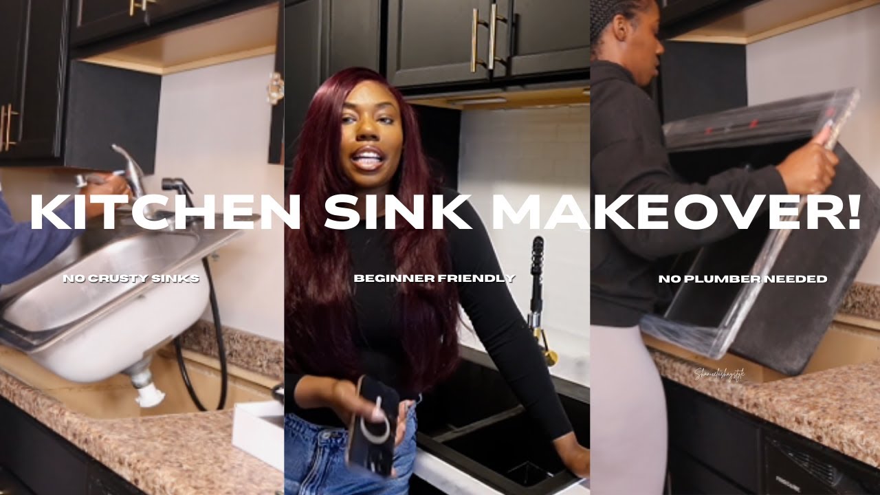 Kitchen Sink Makeover | Easy DIY Install Step-by-Step - YouTube