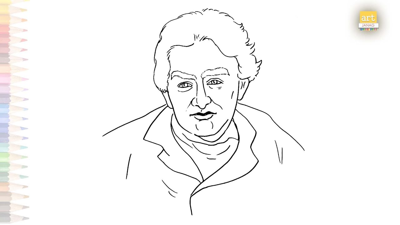 William Wilberforce drawing easy | Portrait Art | How to draw William ...