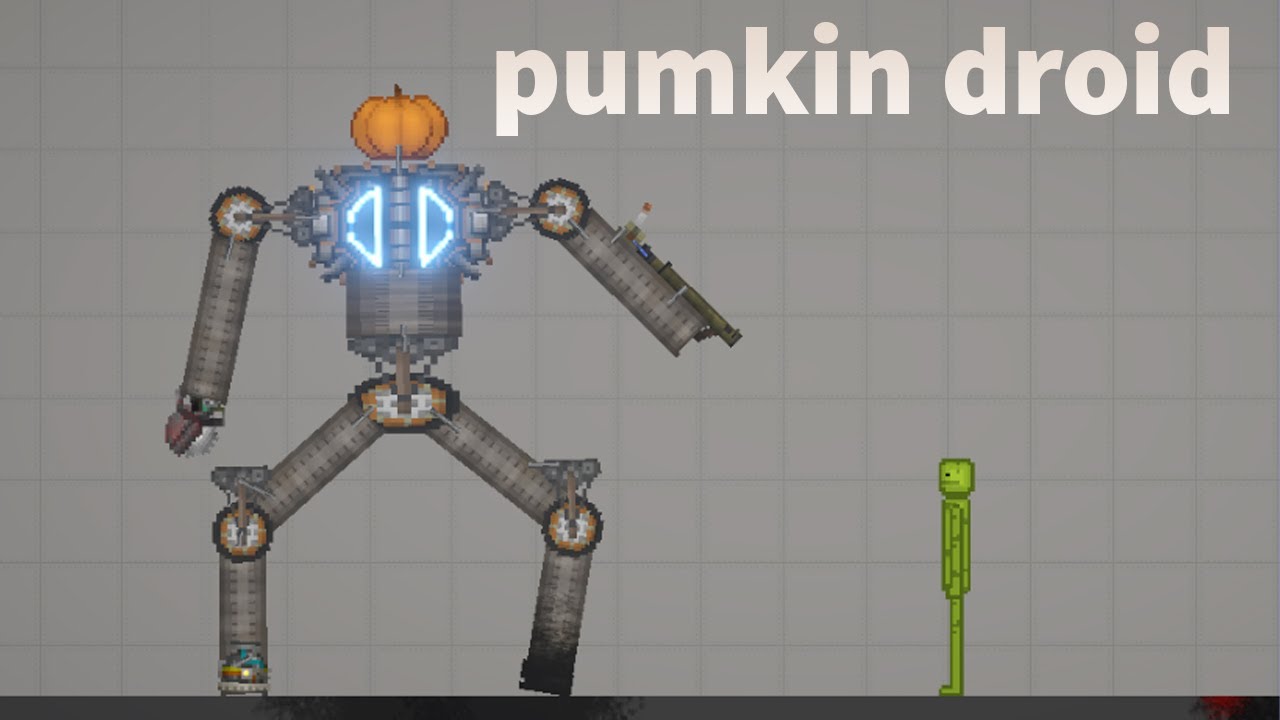 HOW TO MAKE PUMKIN DROID IN MELON PLAYGROUND 12.0 | PEOPLE PLAYGROUND ...