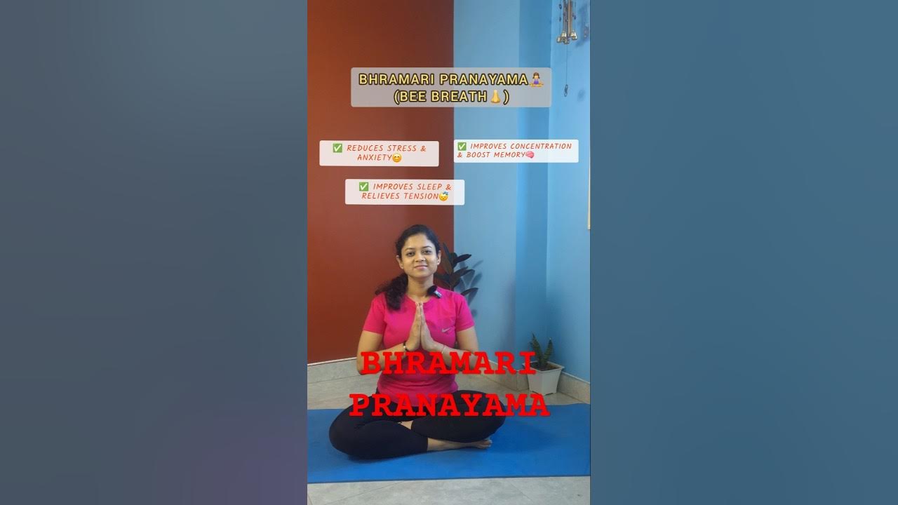 How to practice Bhramari Pranayama correctly🧘‍♀️#stressrelief #pranayama #pranayamabreathing # ...