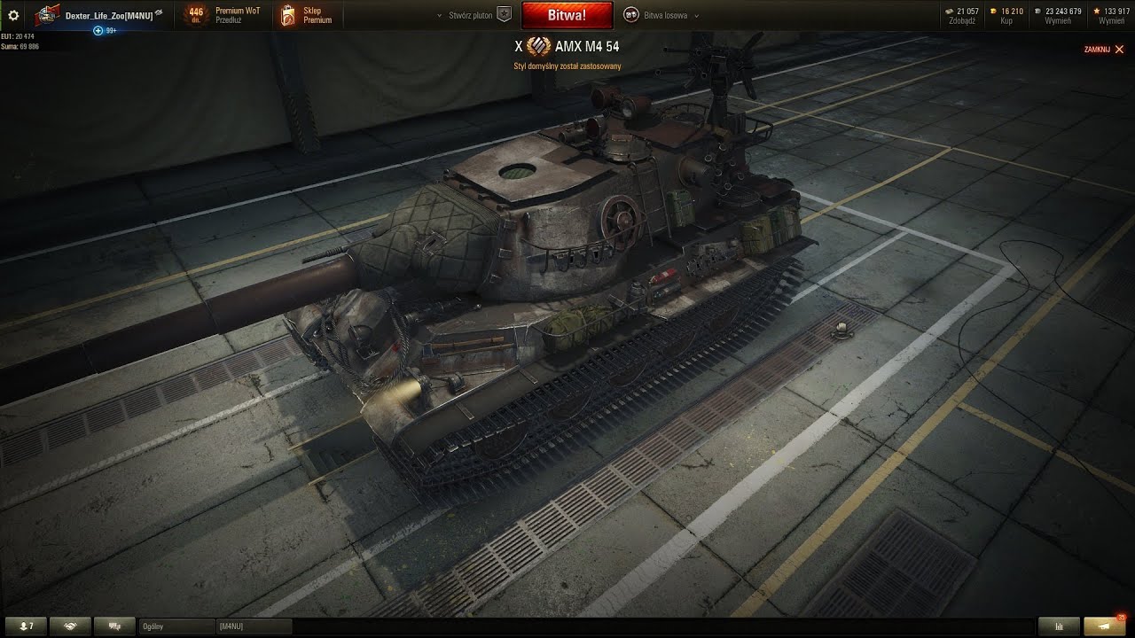 World of Tanks - Styl 3D - AMX M4 mle. 54 - Gascon - YouTube