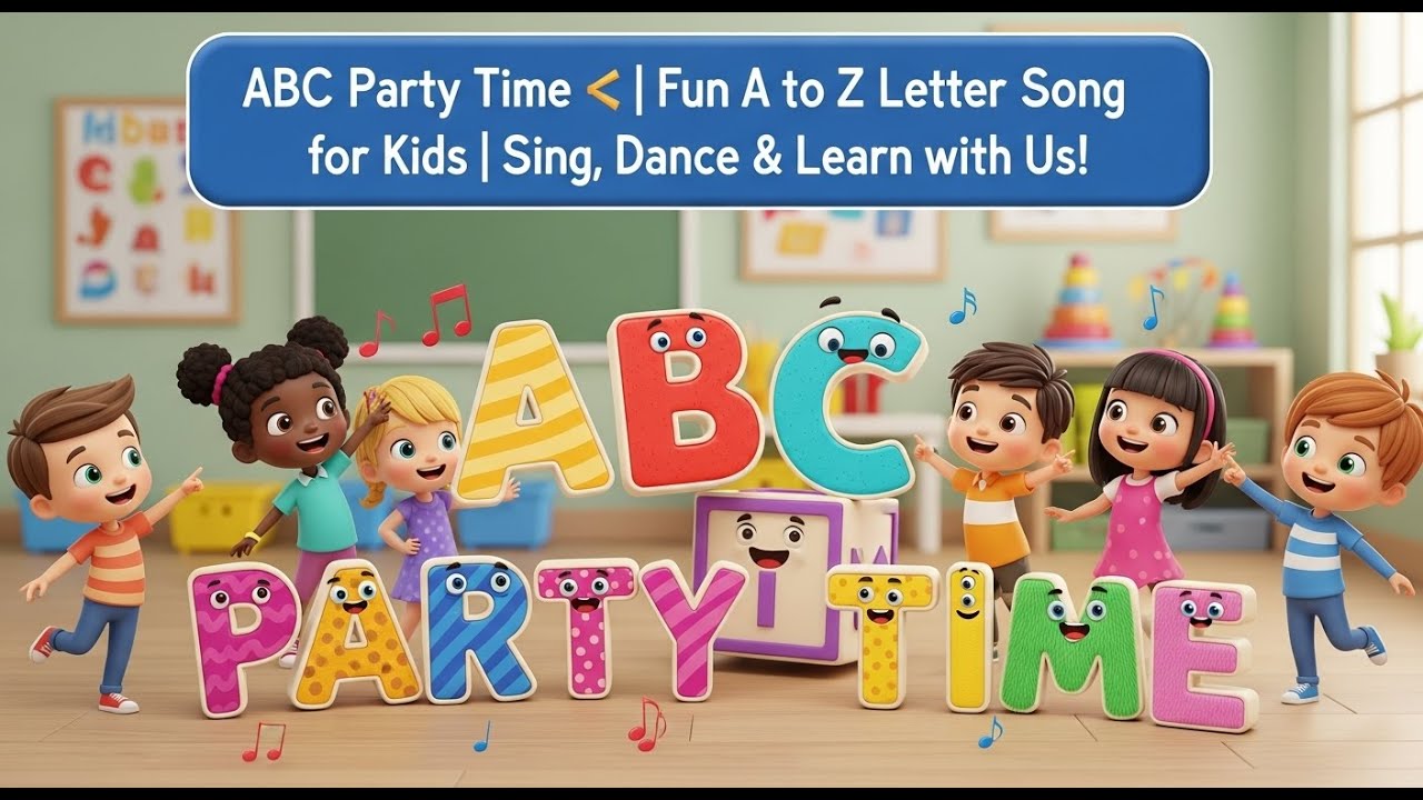 “ABC Party Time 🎉 | Fun A to Z Letter Song for Kids | Sing, Dance ...