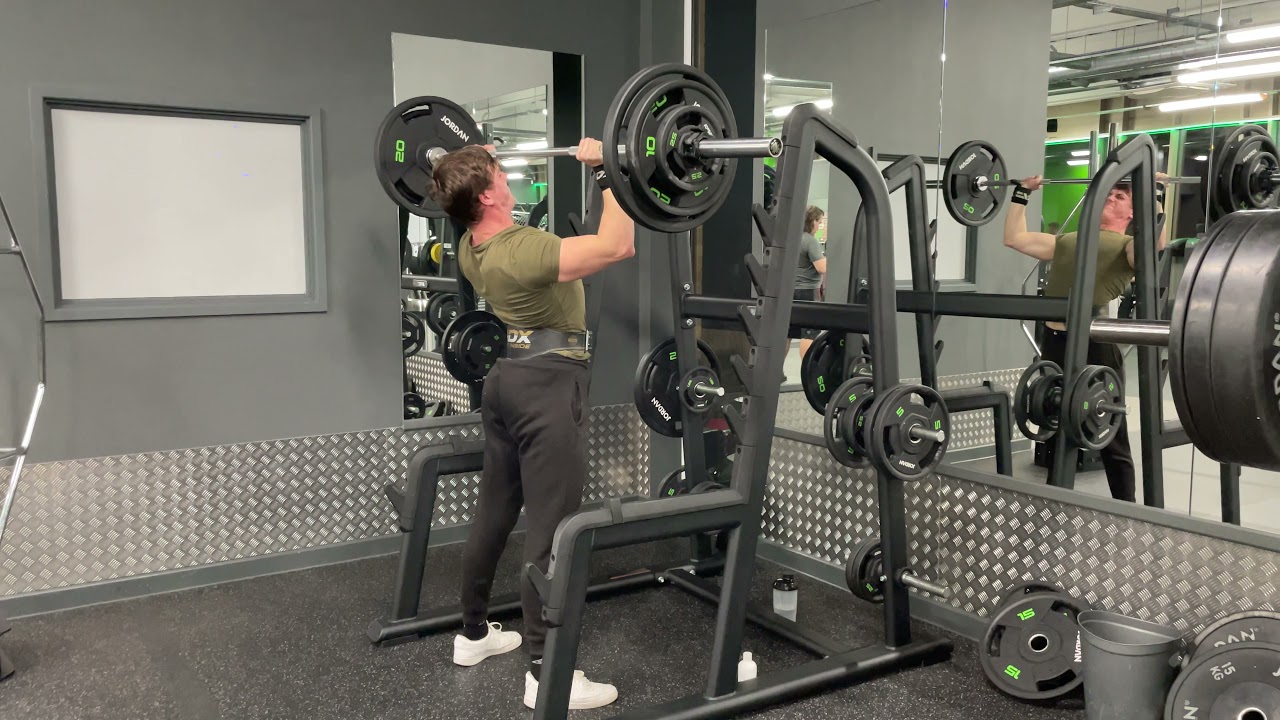 85kg overhead press fail - Neck tweak - YouTube