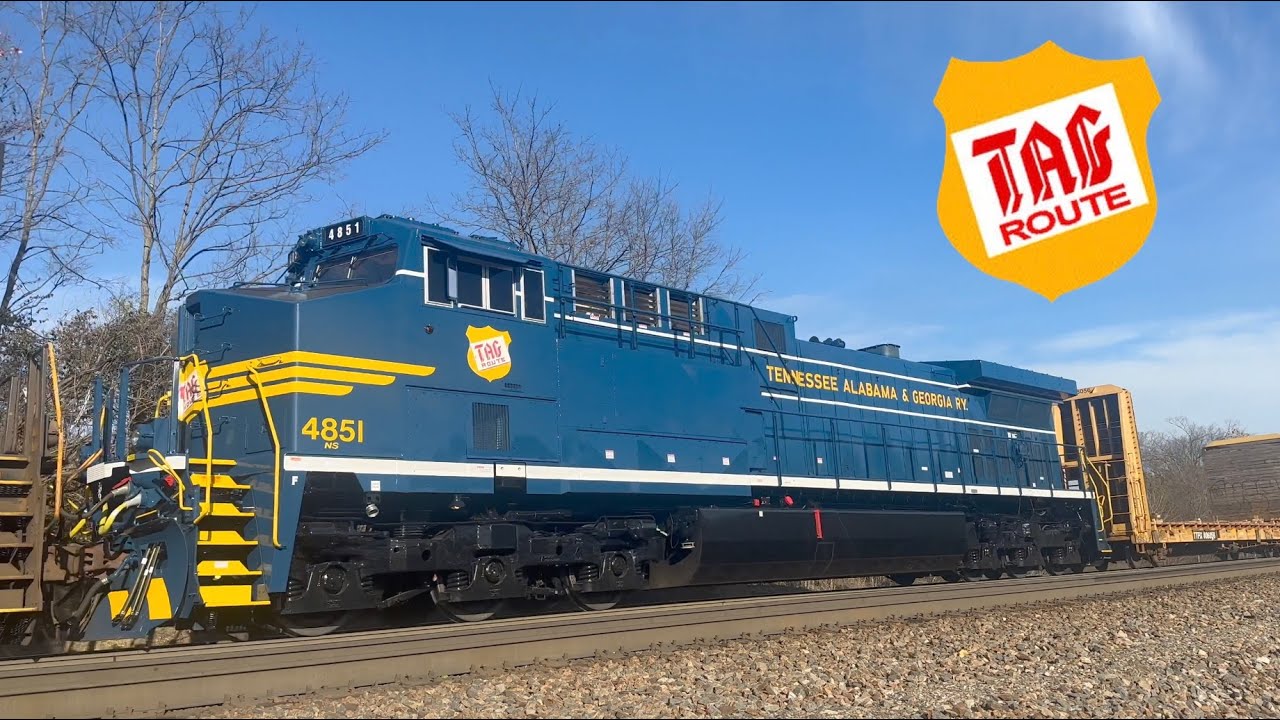 NS #4851 Tennessee Alabama & Georgia Railway (TAG) NEW Heritage Unit - YouTube