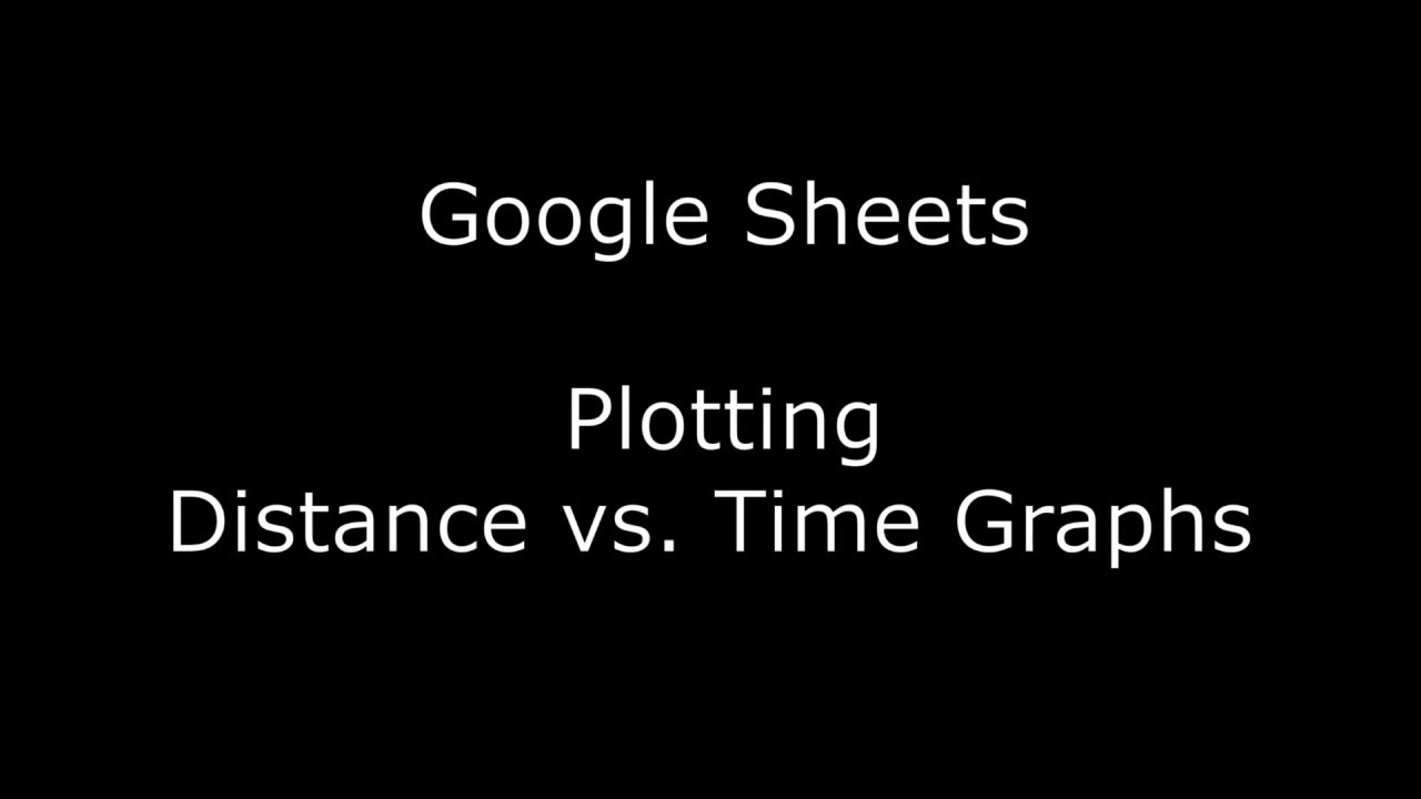 How to Plot Distance vs. Time Graphs in Google Sheets - YouTube