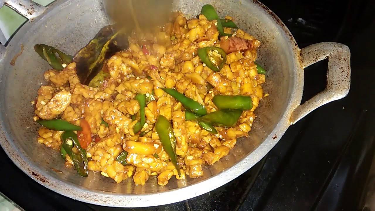 Resep tempe oreg cabe ijo enak dan mudah - YouTube