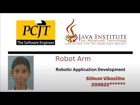 Robot Arm | Java Institute For Advanced Technology - YouTube