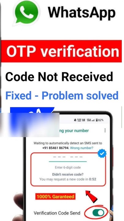 fixed whatsapp verification code/otp not received problem solved - YouTube
