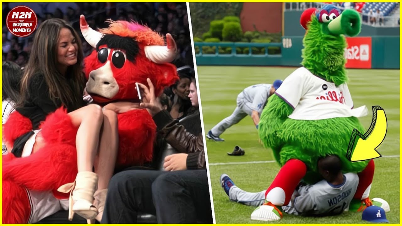 20 Incredible And Funny Moments of Mascots in Sports - YouTube