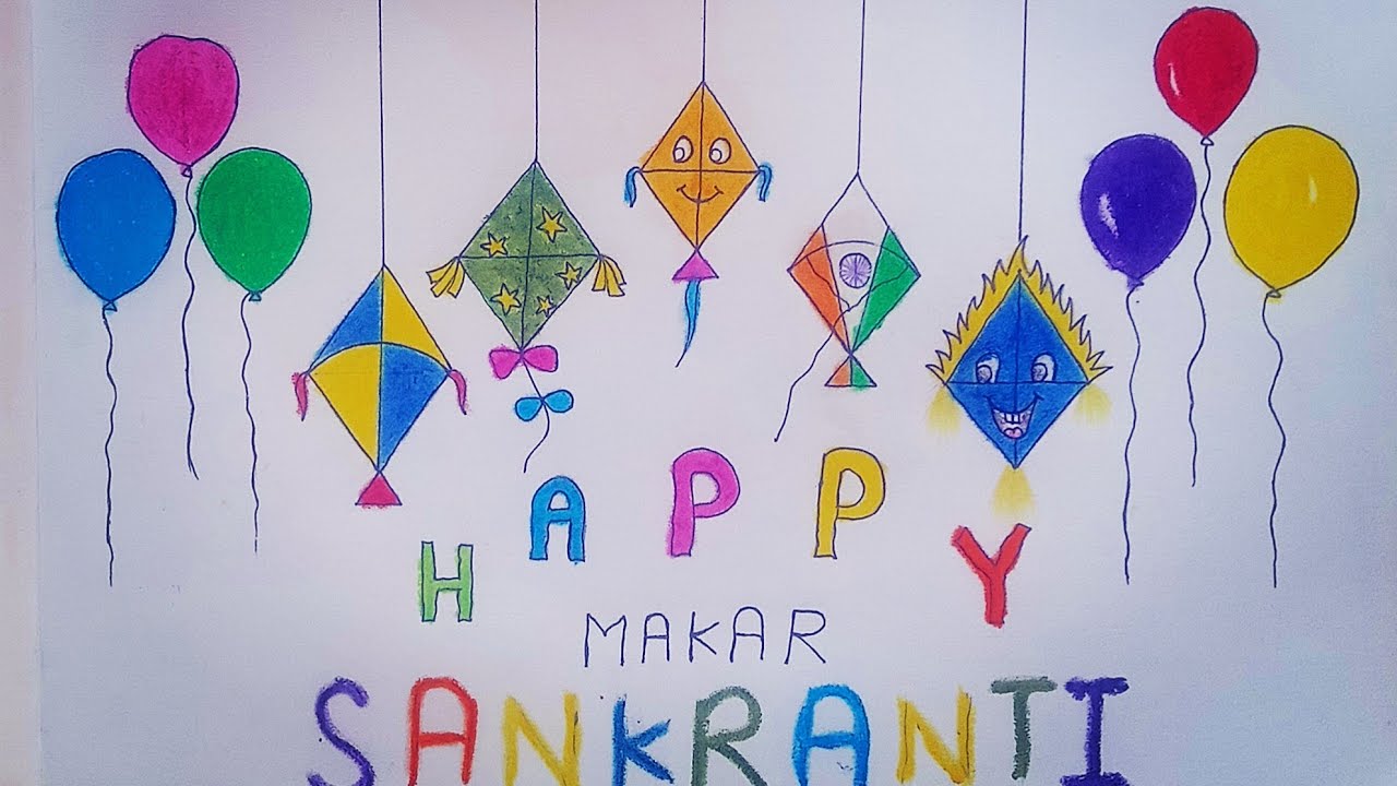 Makar Sankranti drawing / makar Sankranti special drawing / happy ...
