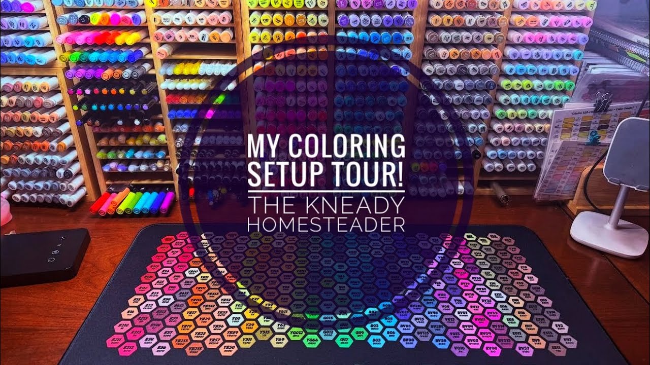 My Most Requested Tour EVER: My Coloring Desk & Setup That Helped Heal ...