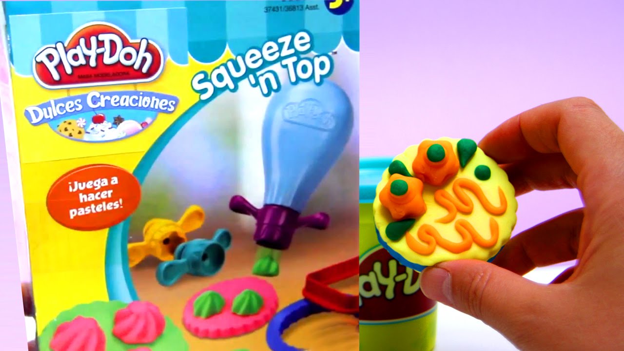 DibusYmas Play Doh squeeze n top cakes play dough playset - YouTube