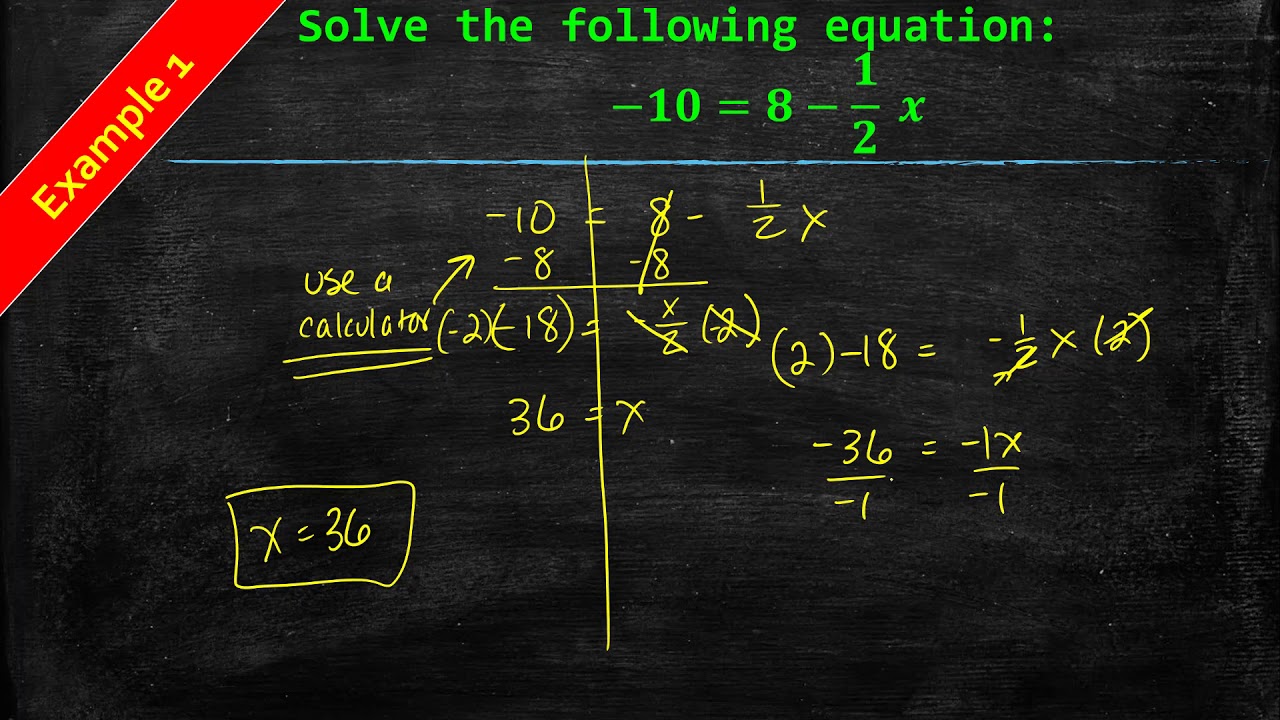 Solving Linear Equations Day 2 - YouTube