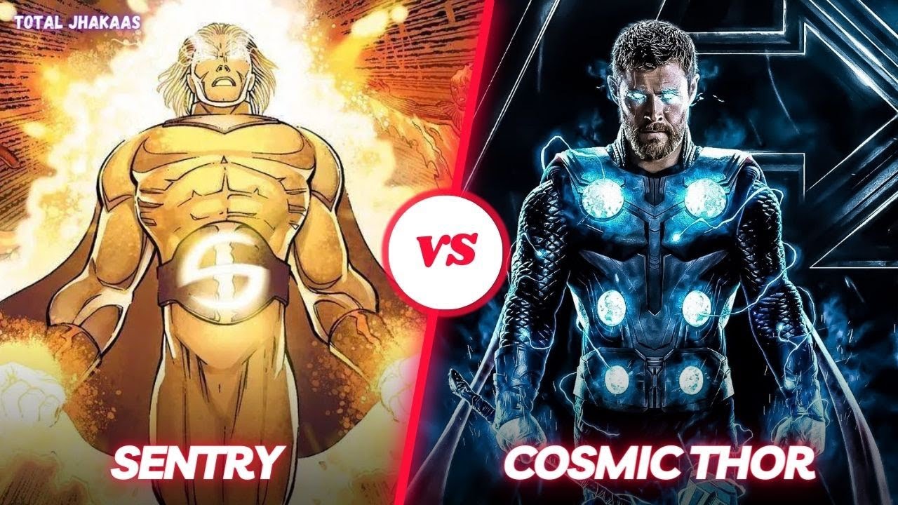 Cosmic Thor vs Sentry | Sentry vs Thor - Explained in Hindi | Sentry vs ...