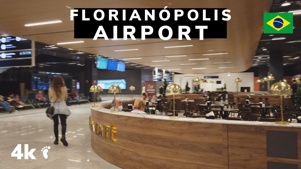 [4K] Walking in the most beautiful airport in Brazil? 🇧🇷 Florianópolis ...
