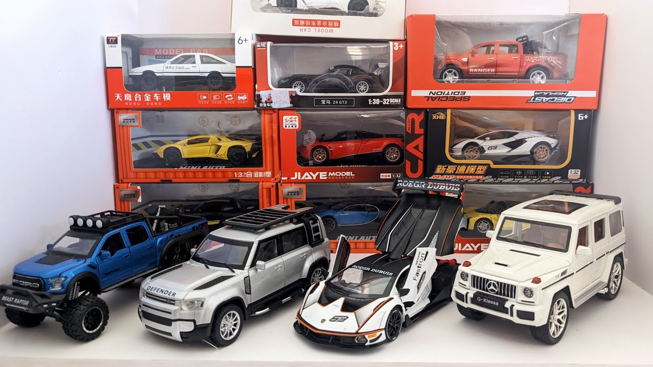 Satisfying Unboxing Model car : Mercedes AMG G63, Lamborghi SVJ12, Land ...