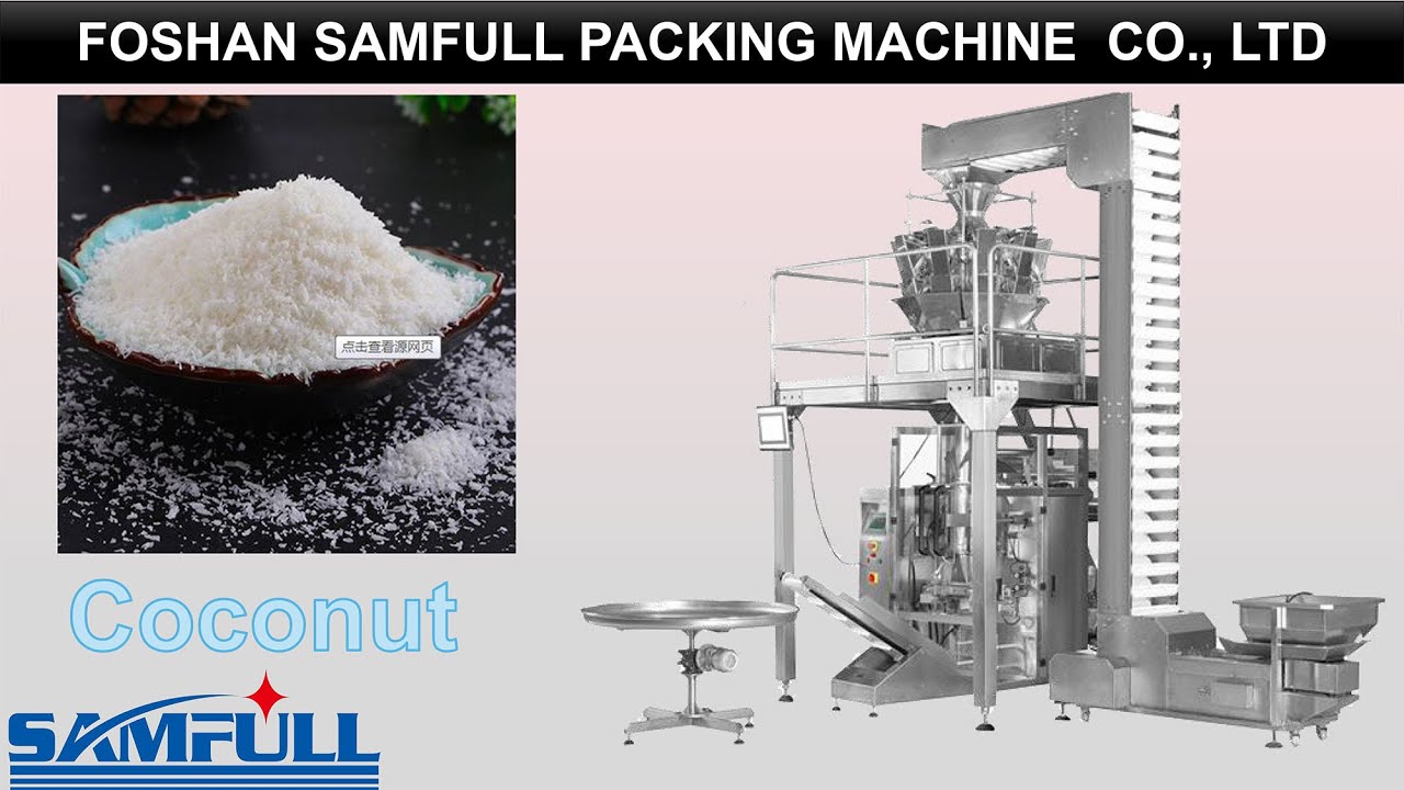 2 5kg Coconut packaging machine - YouTube