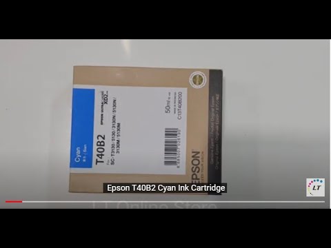 Epson T40B2 Cyan Ink Cartridge #epson #ink - YouTube