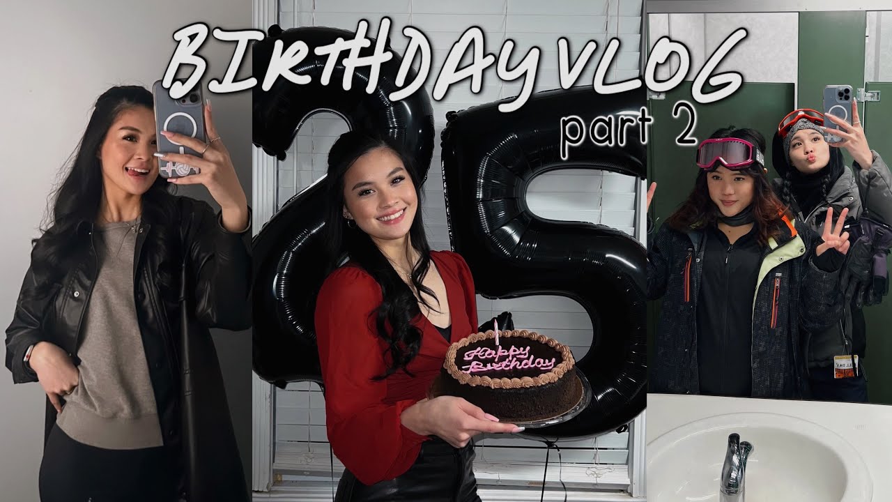 BIRTHDAY VLOG PART 2: snowboarding, escape room, celebrating my ...