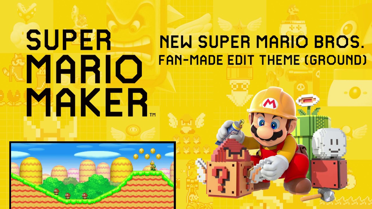 Super Mario Maker New Super Mario Bros Ds Ground Edit Fanmade Youtube