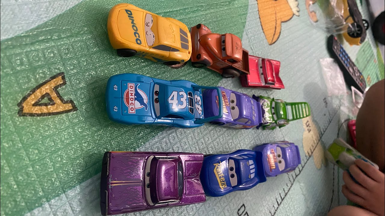 DISNEY PIXAR CARS (Mcqueen, Dinoco, Rusteze, Dinoco king, truck Mopi ...