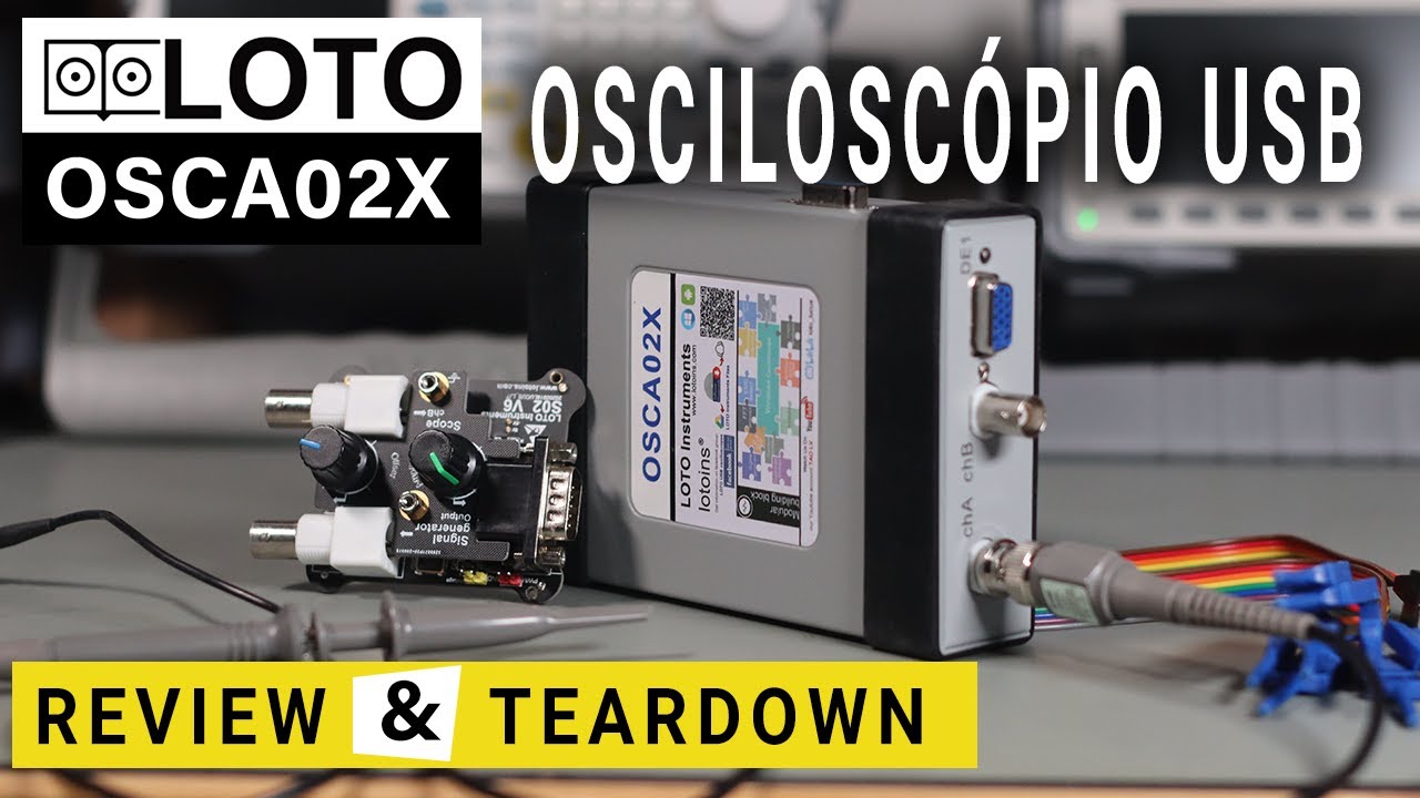 Osciloscópio USB Loto OSCA02X Interface Open Source ⭐ Gerador de ...