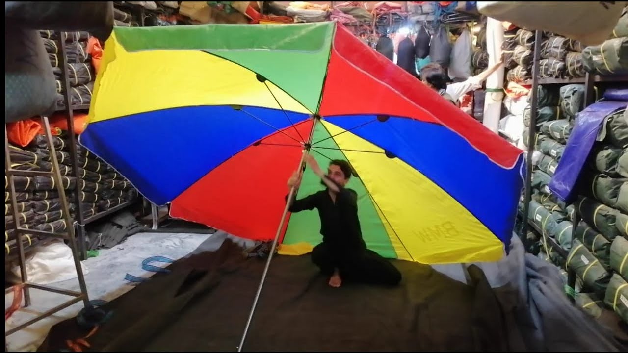 Turkish waterproof UMBRELLA 8 feet to 10 feeT wide.HABIB TARPAL TAXILA ...