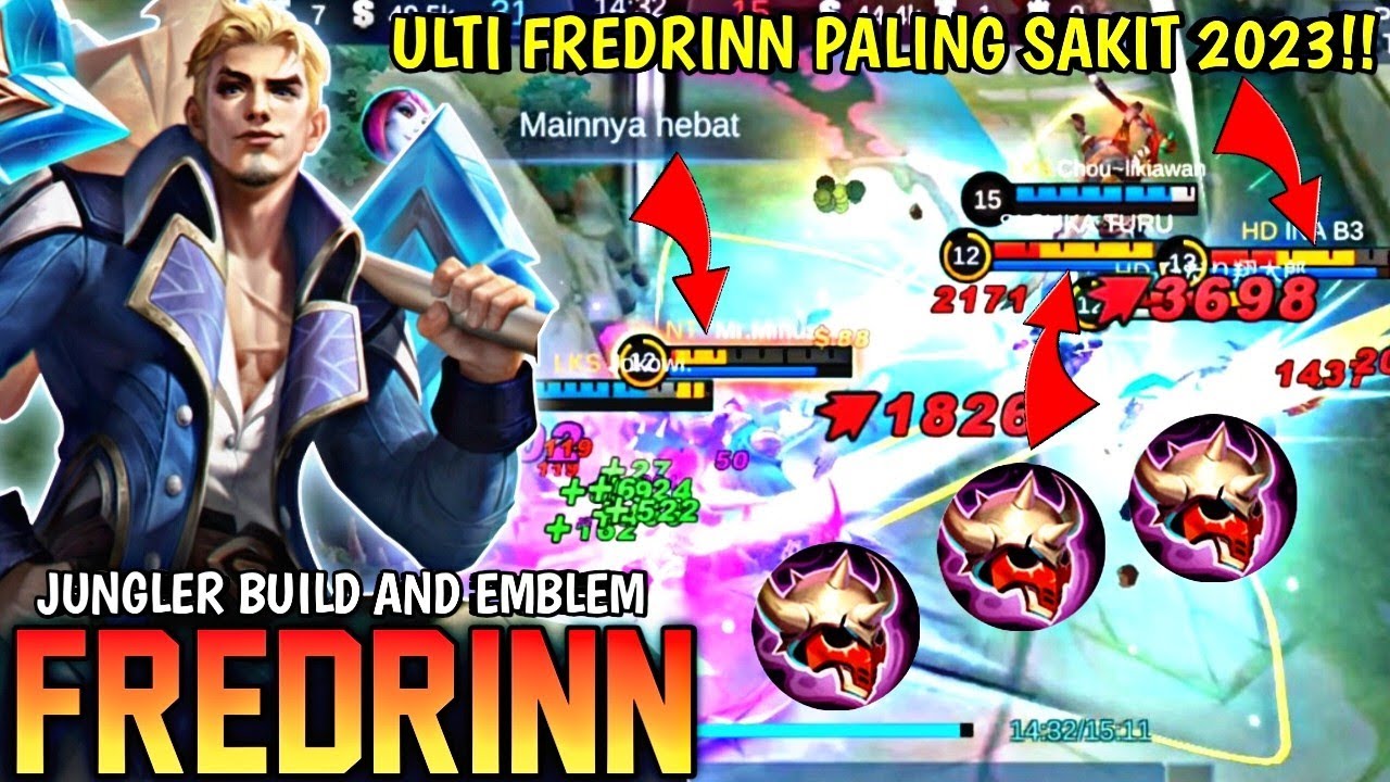 NEW GAMEPLAY FREDRINN JUNGLER BUILD AND EMBLEM 2023 | EMBLEM FREDRINN ...