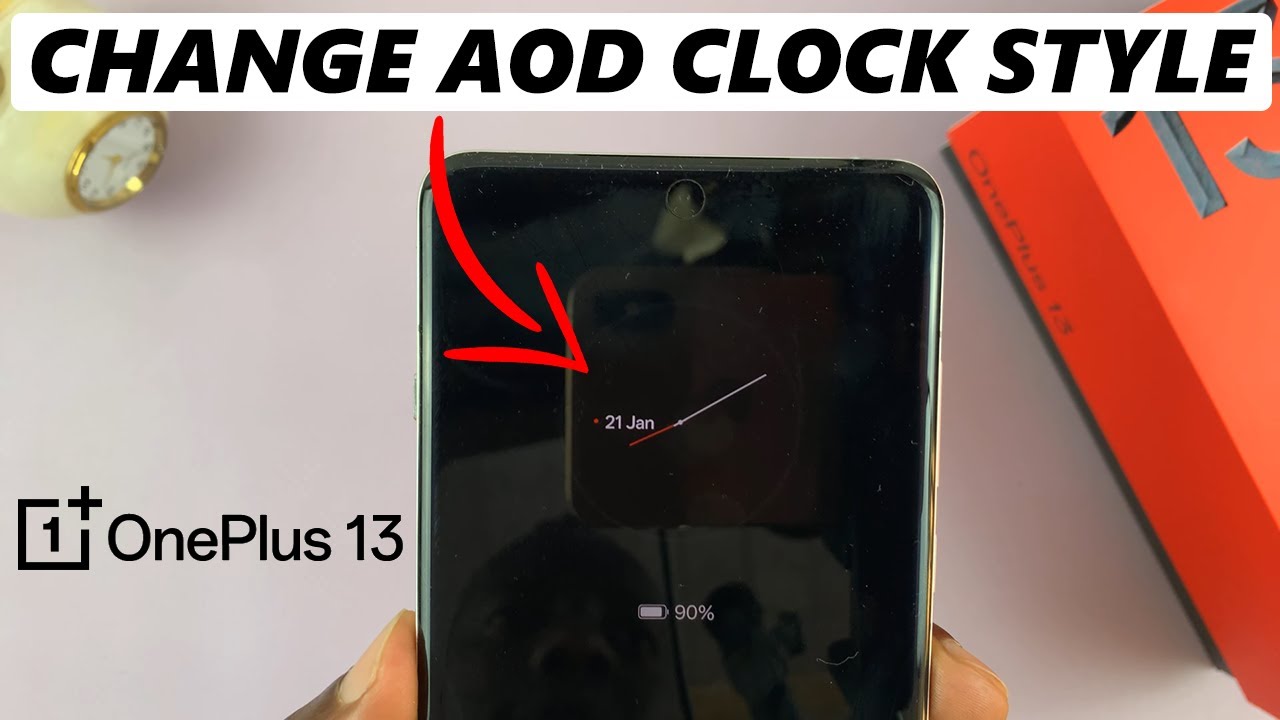 How To Change Always ON Display Clock To Analog On OnePlus 13 - YouTube