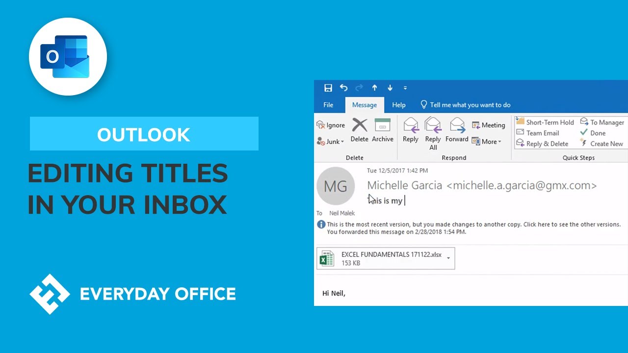 Editing the Subject of Emails in your Inbox - YouTube
