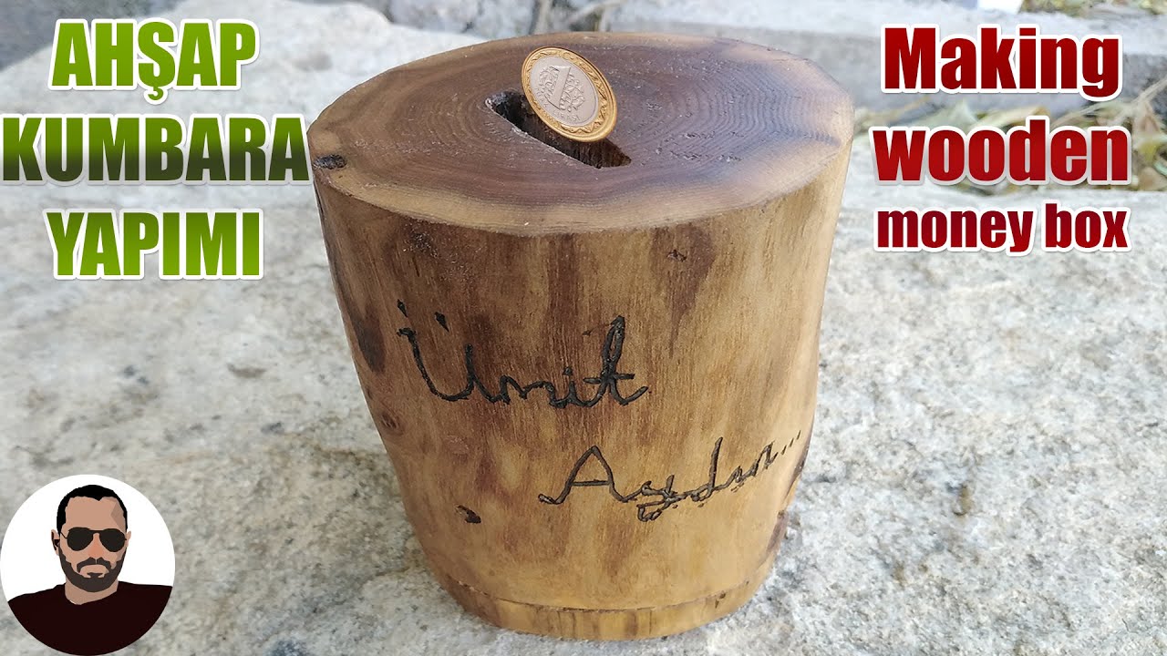 Making wooden money box - YouTube