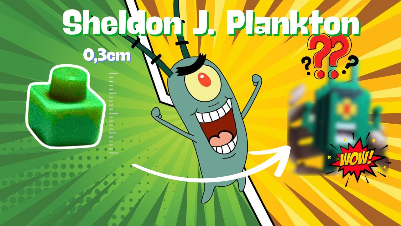 How to Build Plankton from SpongeBob with Mini Bricks | Step-by-Step ...