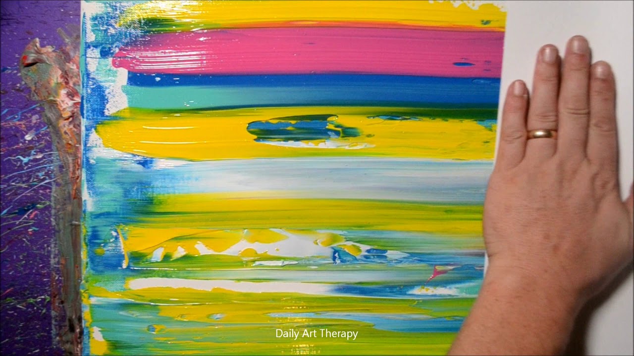 Easy effective Swipe Technique / Abstract Painting With Acrylics ...