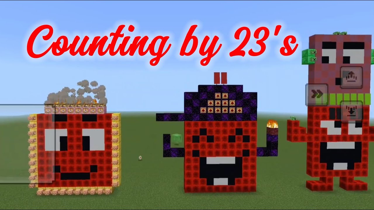 Maheer's counting by 23's in minecraft - YouTube
